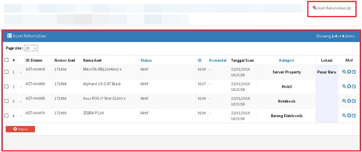 Rekonsiliasi & Penyelesaian Audit – Panduan AsetKita